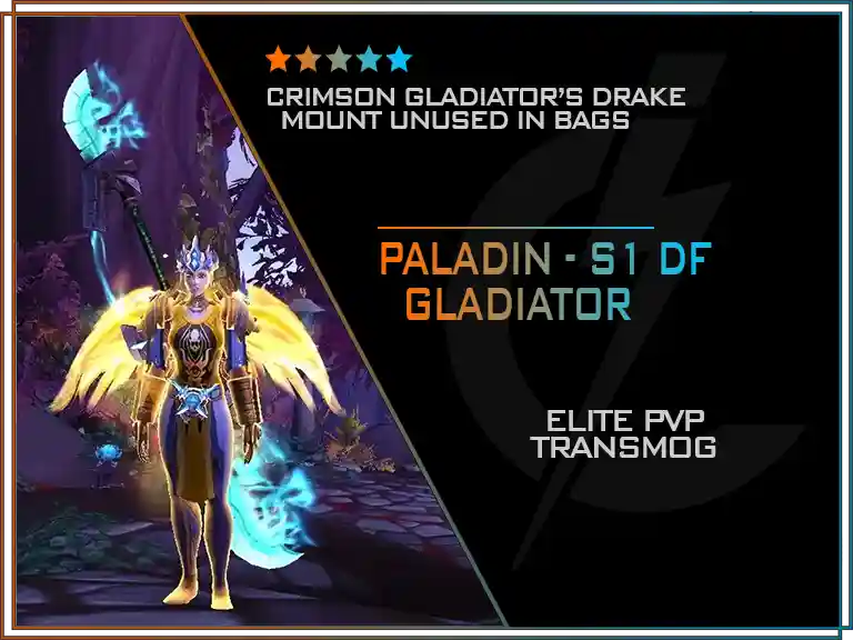 Buy WoW Paladin - S1 DF Gladiator & Elite PvP Xmog - US