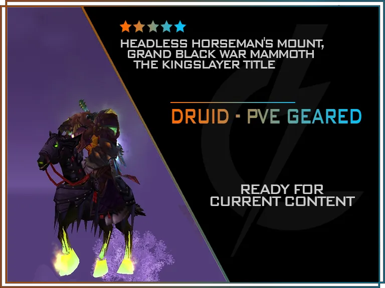 Buy EU Account Druid PvE Geared - The Kingslayer Title WOTLK