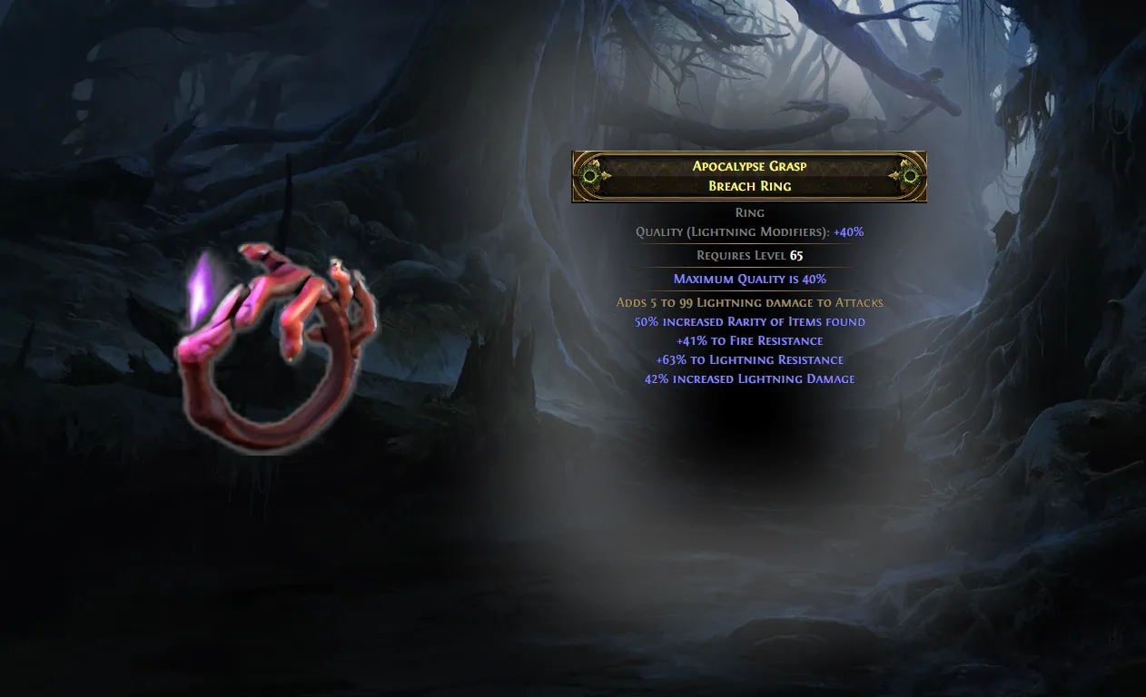 Buy PoE 2 Mirrored Breach Ring – 40% Quality