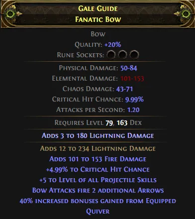 Buy PoE 2 Mirrored Fanatic Bow – Mirror-Tier Bow