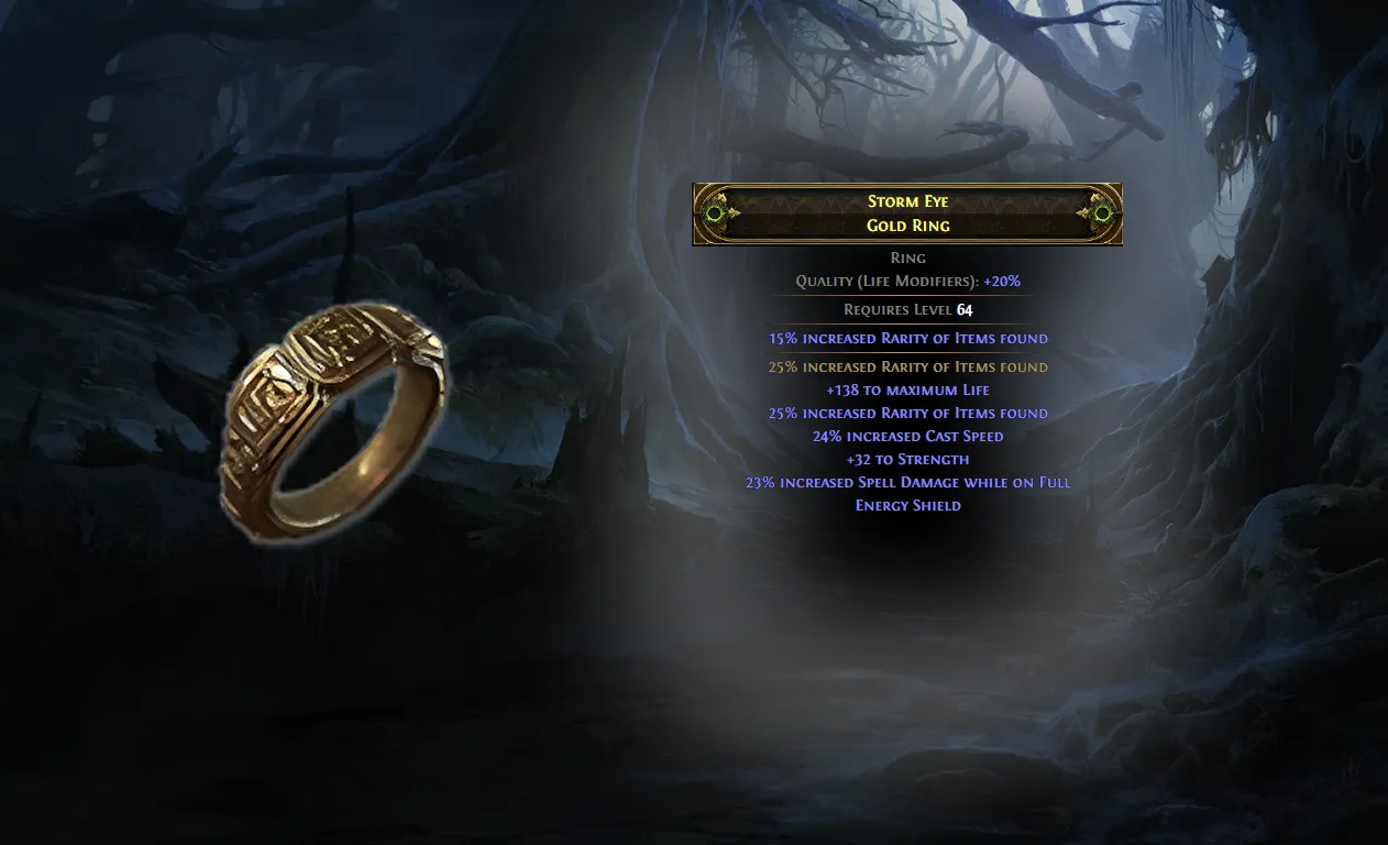 Buy PoE 2 Mirrored Gold Ring – Maximum Item Rarity