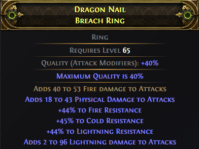 Buy PoE 2 Dragon Nail Breach Ring