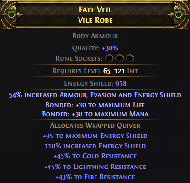 Buy PoE 2 Fate Veil Vile Robe