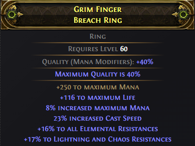 Buy PoE 2 Grim Finger Breach Ring
