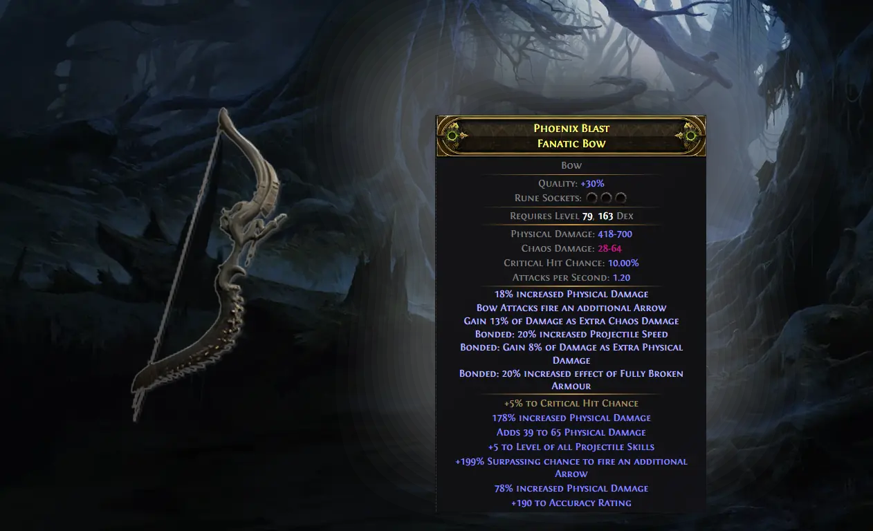 Buy PoE 2 Phoenix Blast Fanatic Bow