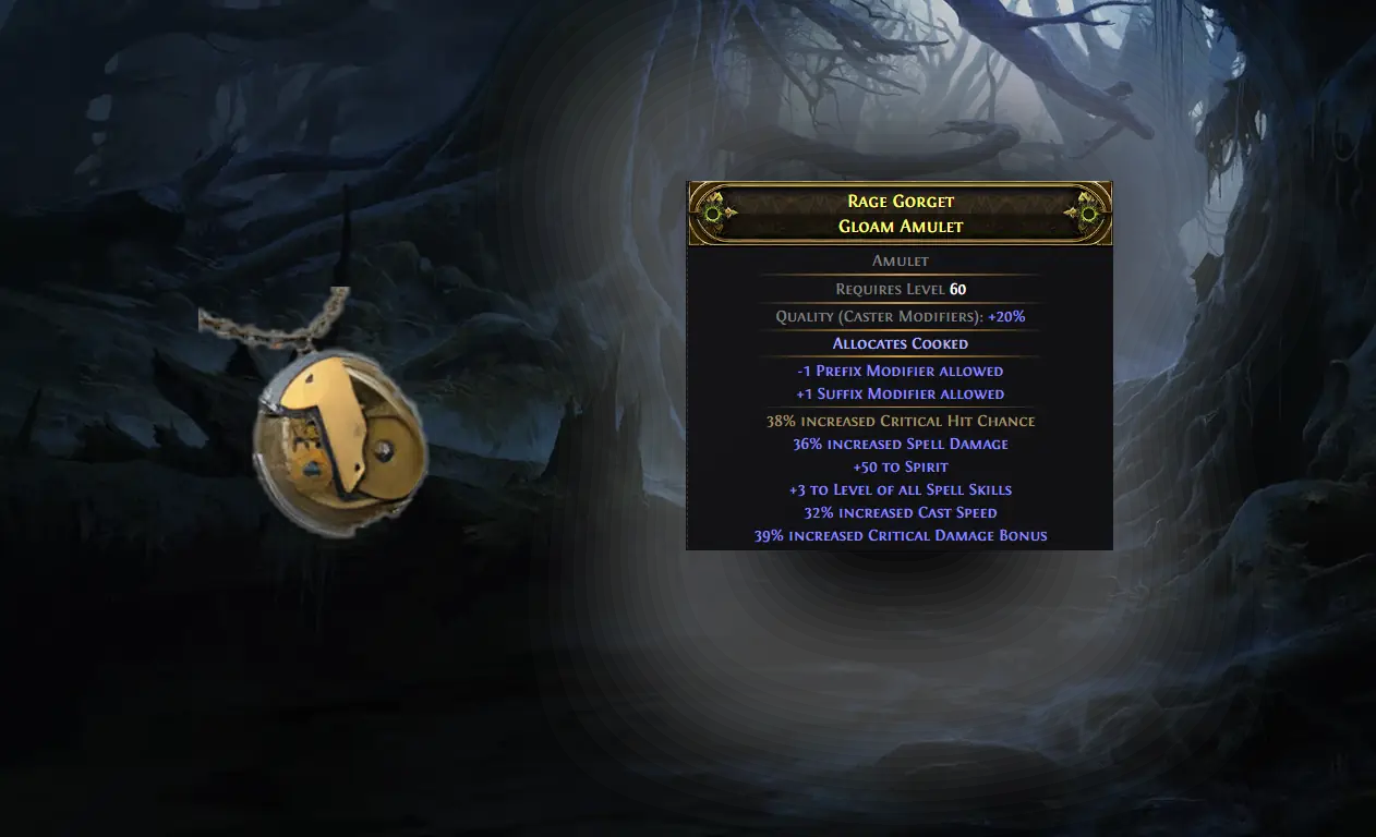 Buy PoE 2 Rage Gorget Gloam Amulet